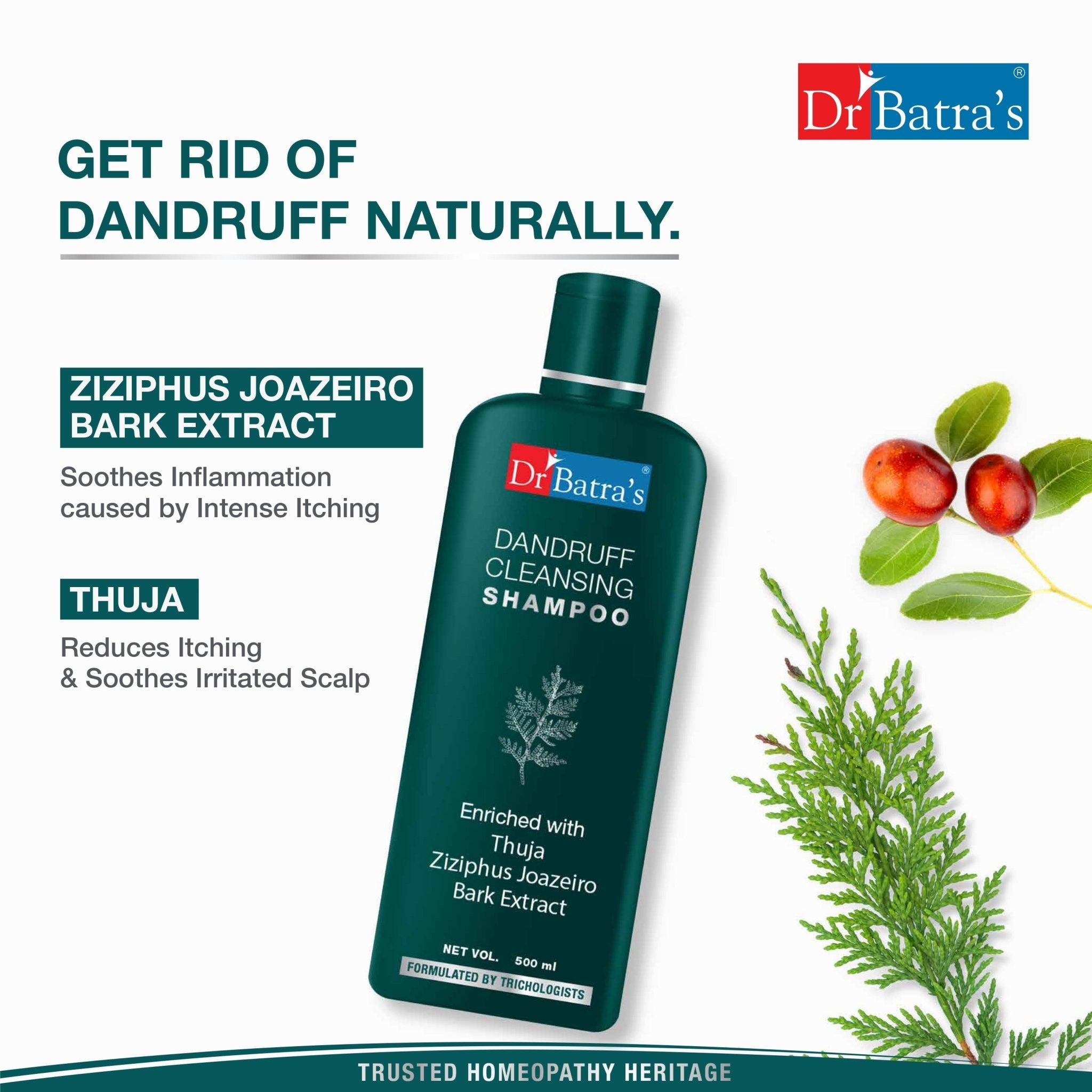 Buy Dandruff Cleansing Shampoo Enriched With Thuja - Dr Batras – Dr Batra's